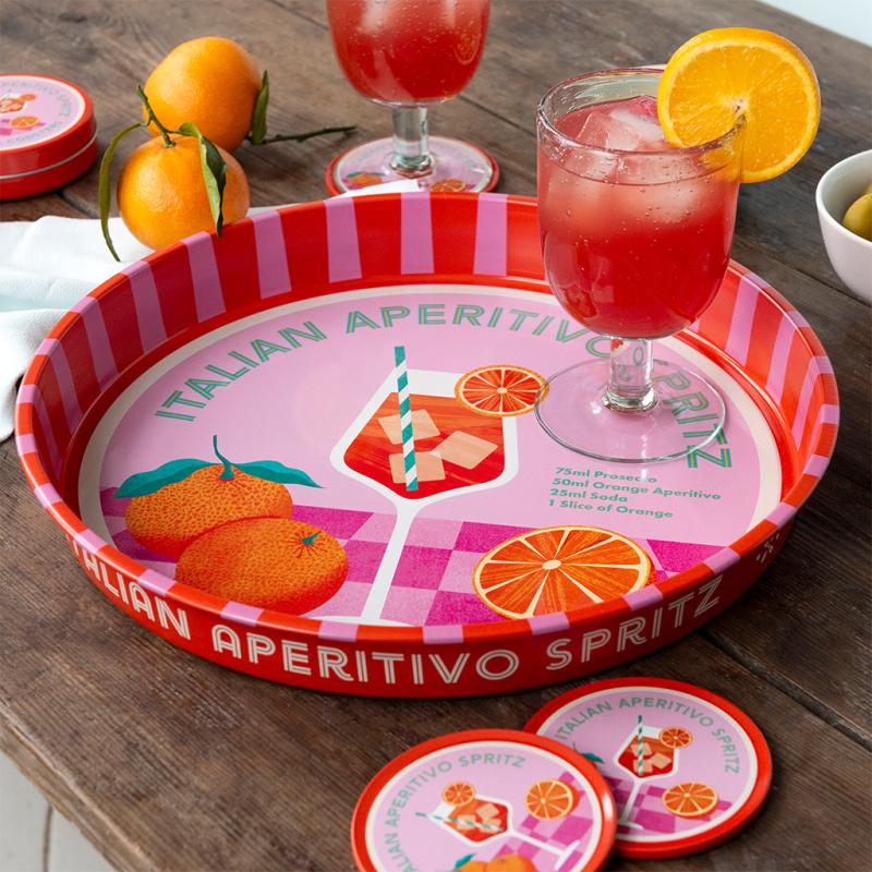 Round metal serving tray - Aperitivo Spritz | Rex – de inKijk